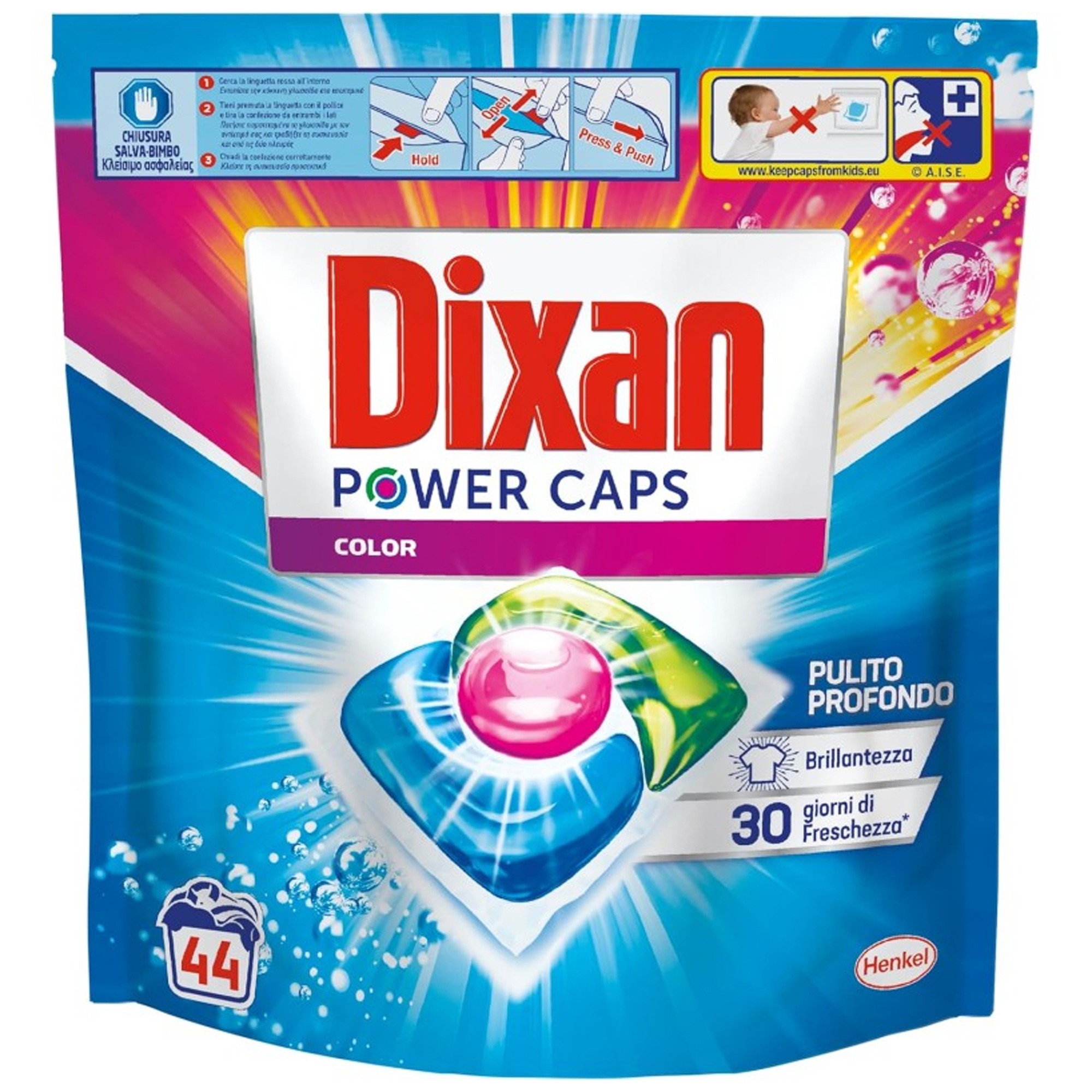 Dixan Power Caps Detersivo Lavatrice 44pz - Color
