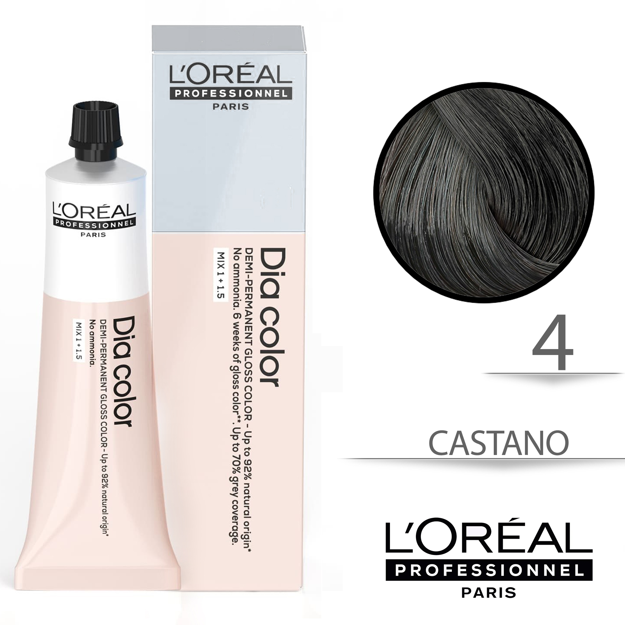 Loreal Dia Color Hair Dye Gloss Demi-Permanent - 4 | 4 - Brown ...