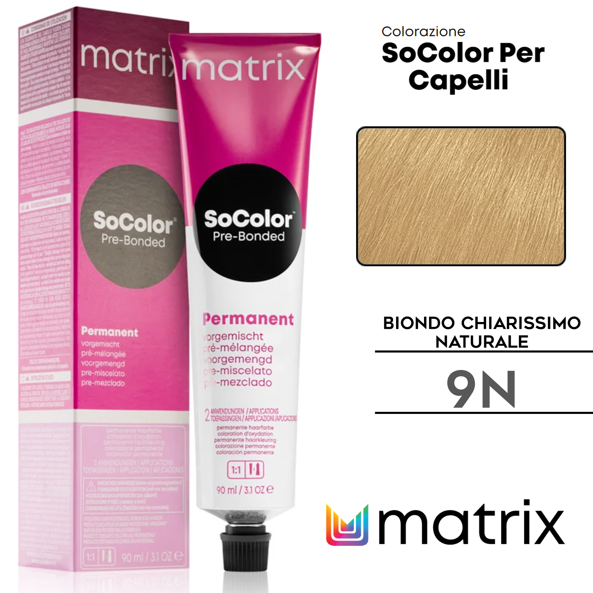Matrix Socolor Pre-Bonded Tintura per Capelli - 9N | 9N - Biondo ...