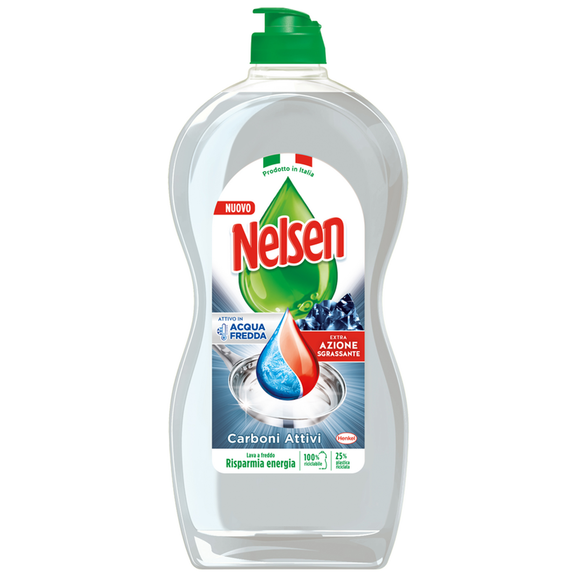 Liquide vaisselle Nelsen 850ml - Carbone actif