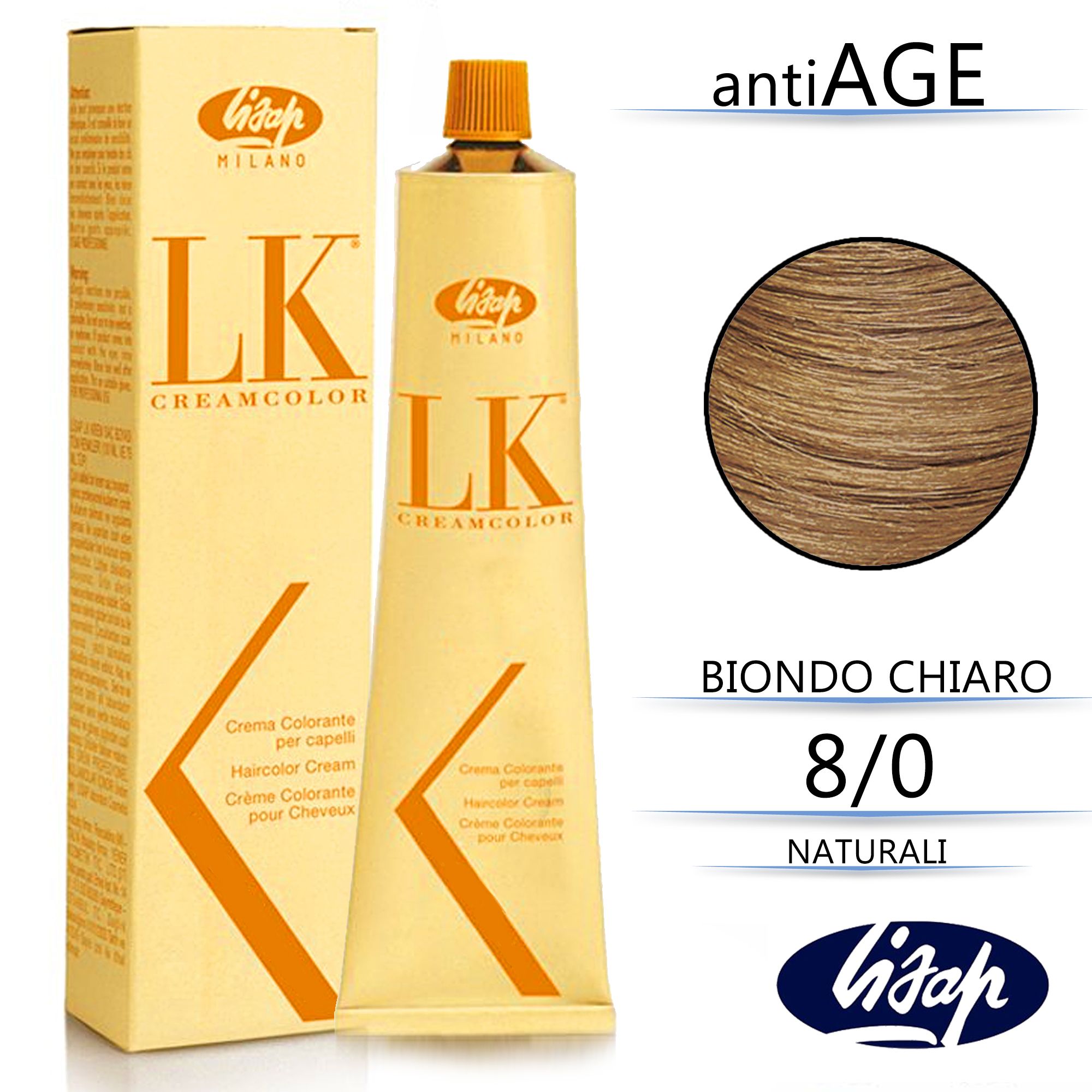 Lisap 8/0 LK CreamColor Tinta 100ml Tintura per Capelli