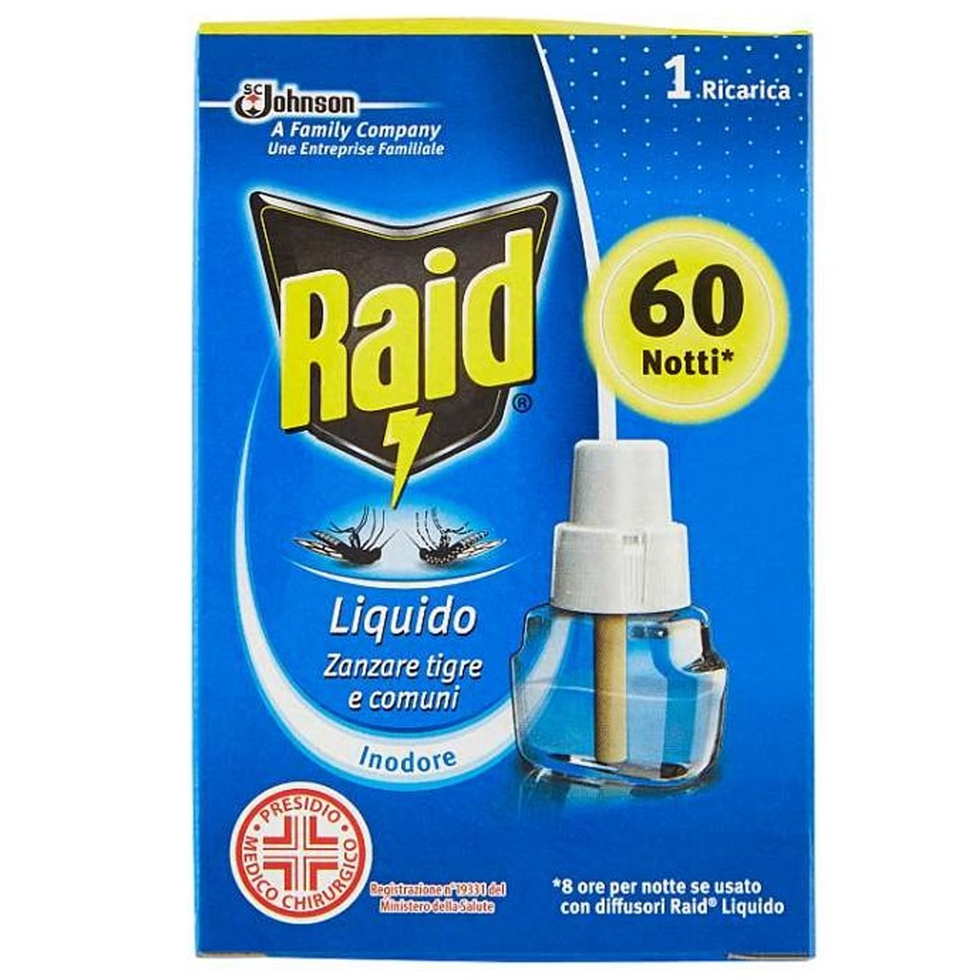 Raid Liquid Refill for Diffuser 60 Nights - Odorless Blue