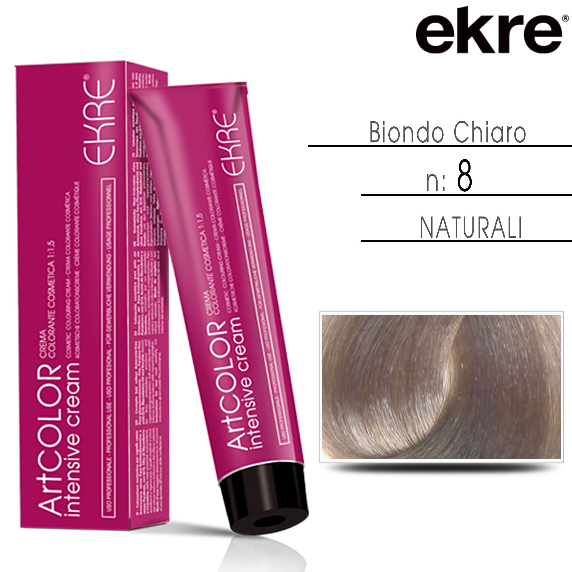 Ekre ArtColor 8 Tinta Permanente Capelli 100ml Tintura
