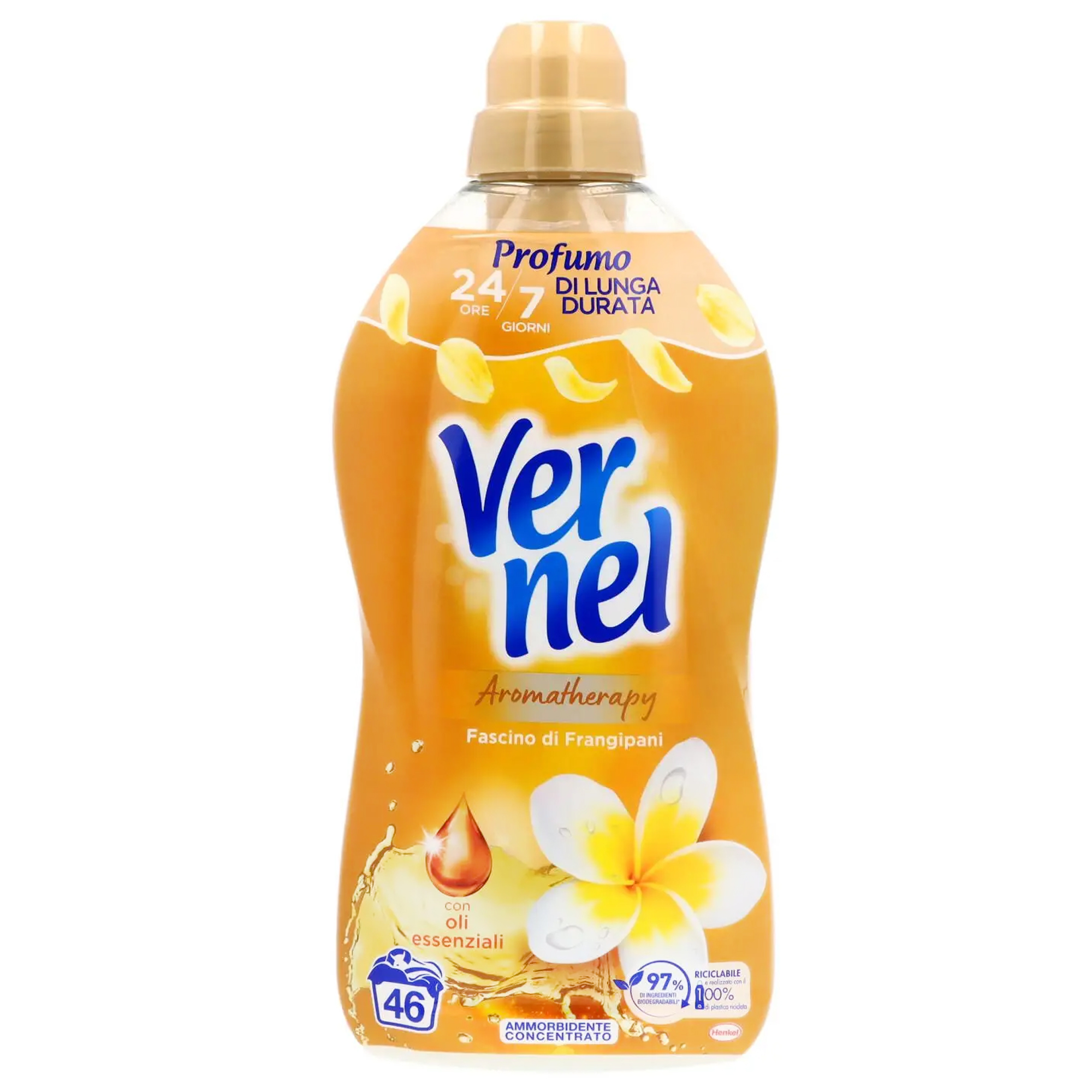 Vernel Aromatherapy Ammorbidente Concentrato 46 Lavaggi - Frangipane