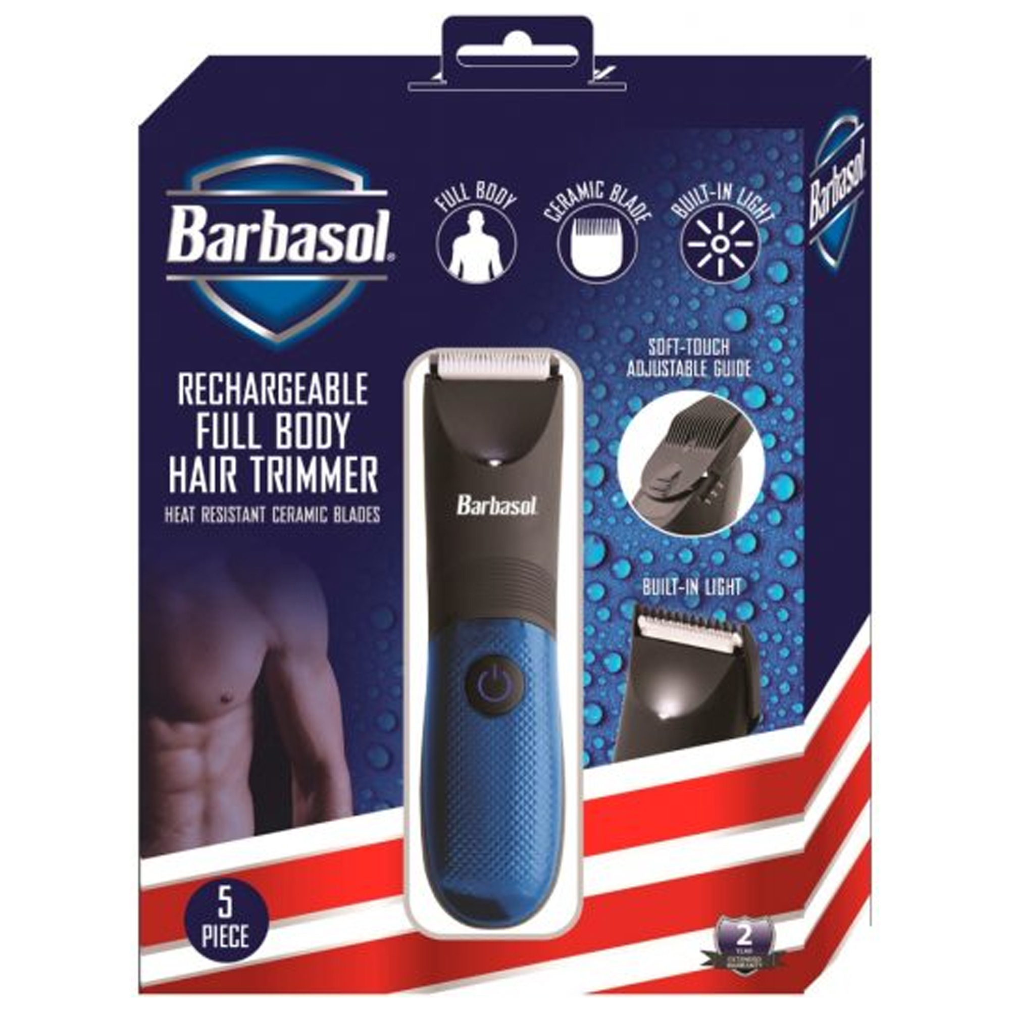 Tondeuse rechargeable pour cheveux et corps Barbasol