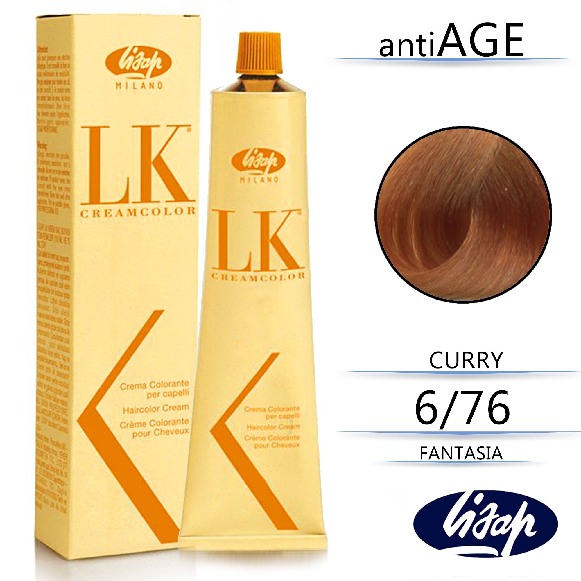 Lisap 6/76 LK CreamColor Tinta 100ml Tintura per Capelli