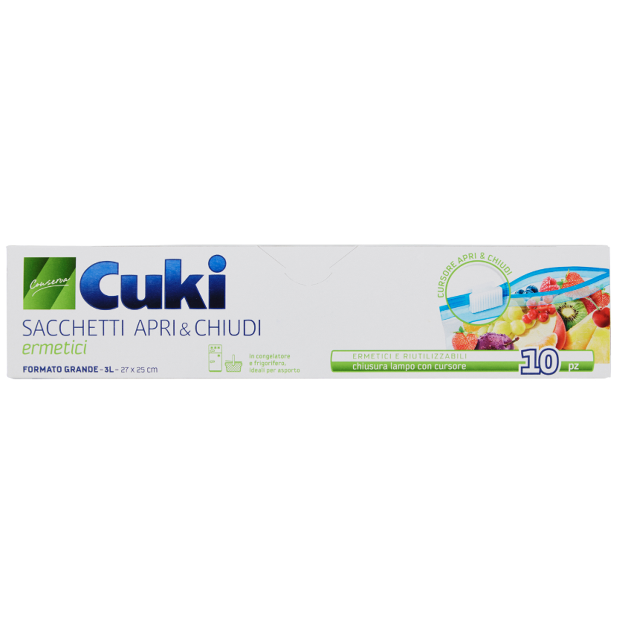 Sacs à ouverture et fermeture Cuki avec curseur - 3lt