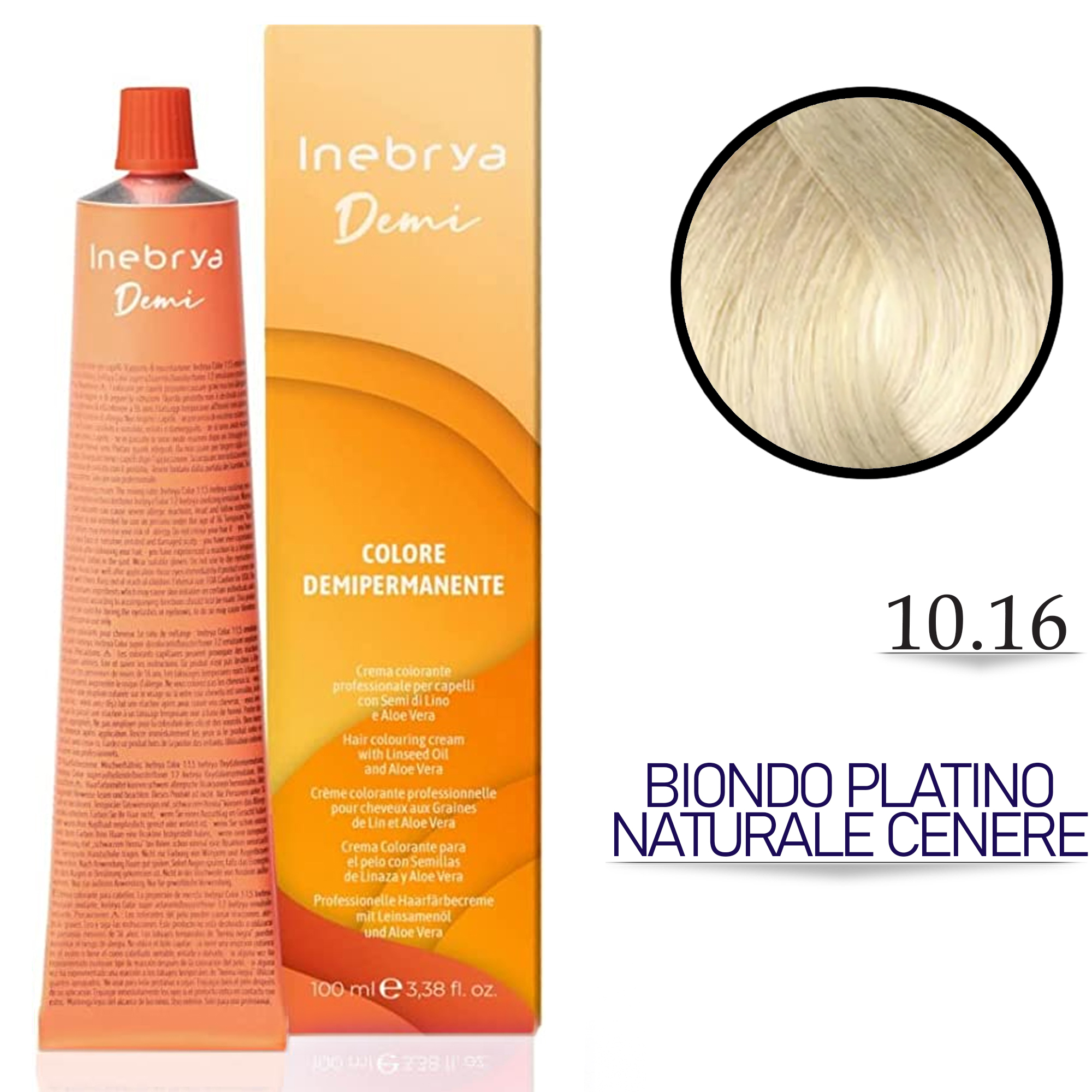 Inebrya Color Demi Tintura per Capelli 100ml - 10.16 | 10.16 - Biondo ...