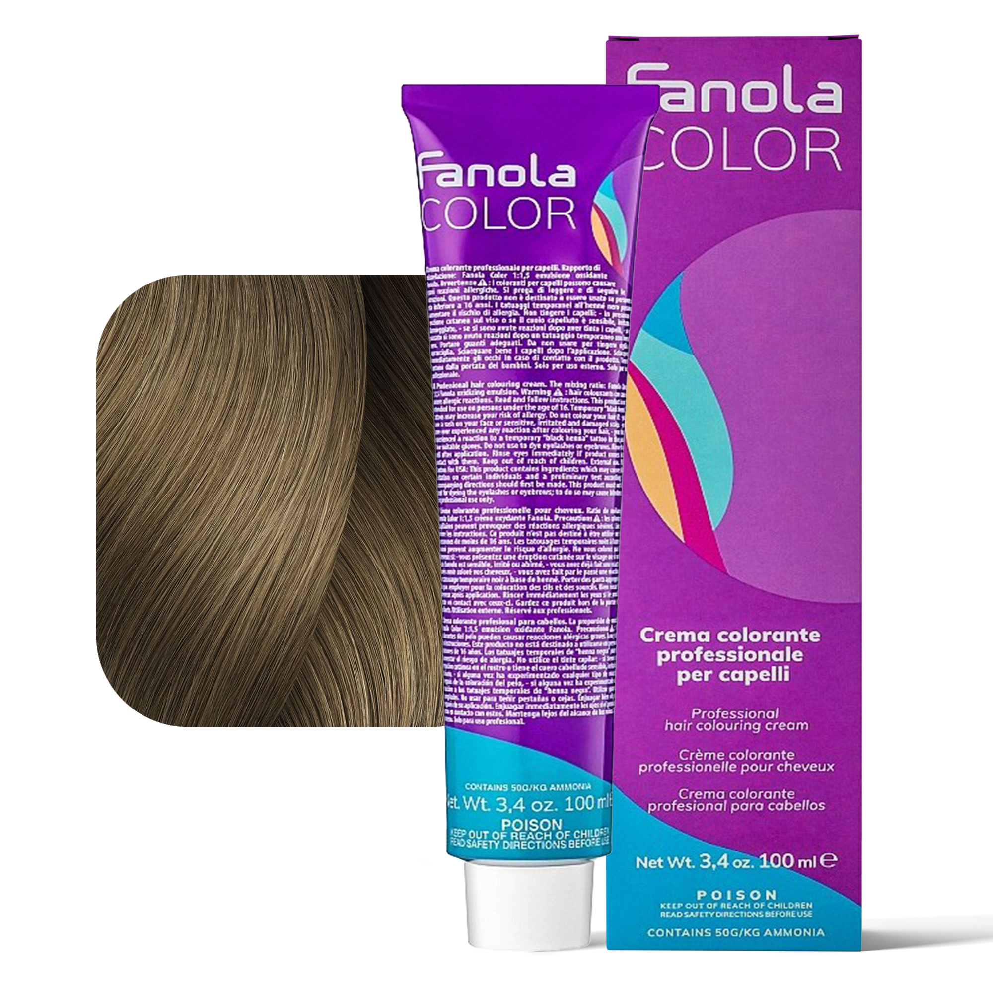 Fanola Color 8.0 - Tinta Permanente Capelli 100ml Tintura