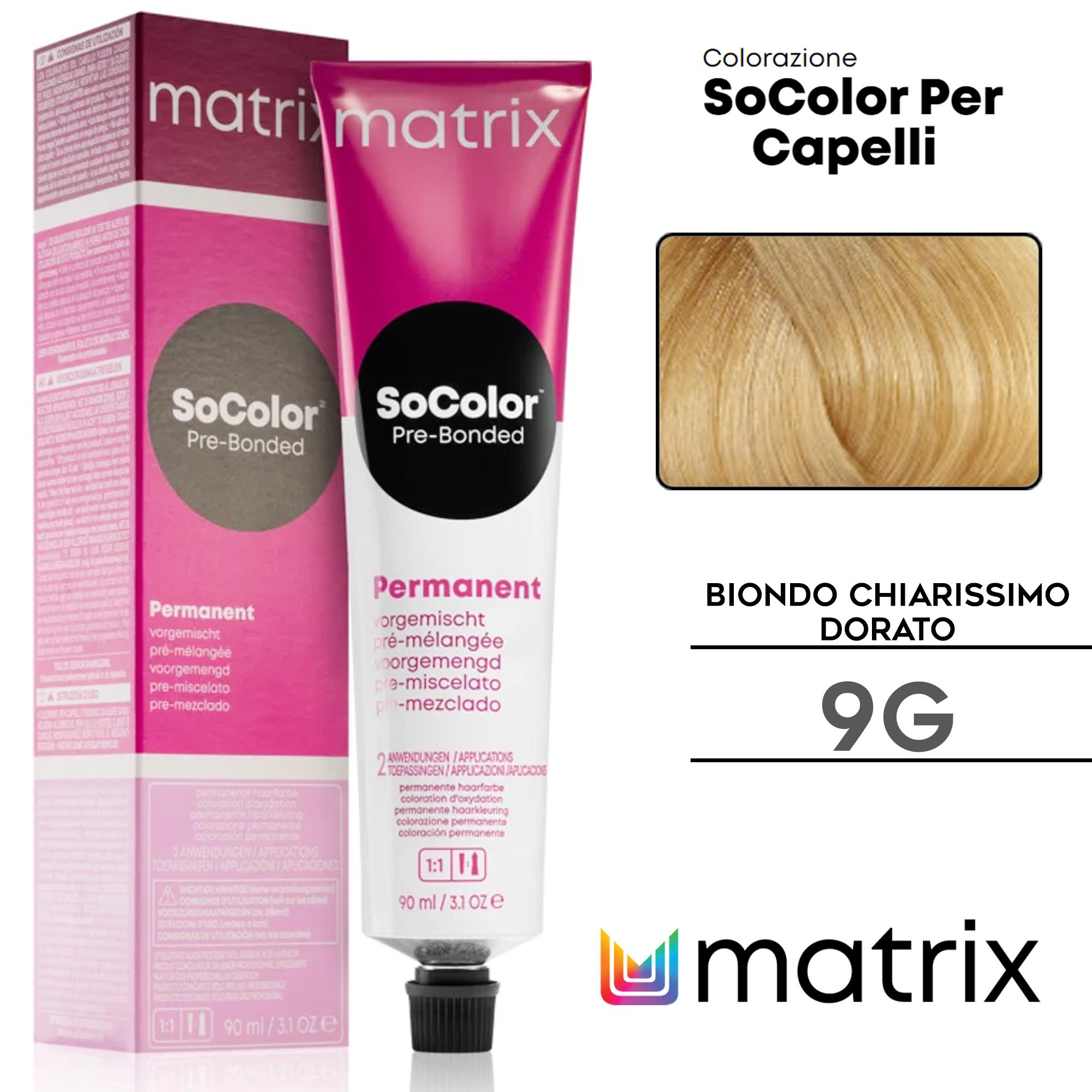 Matrix Socolor Pre-Bonded Tintura per Capelli - 9G | 9G - Biondo ...