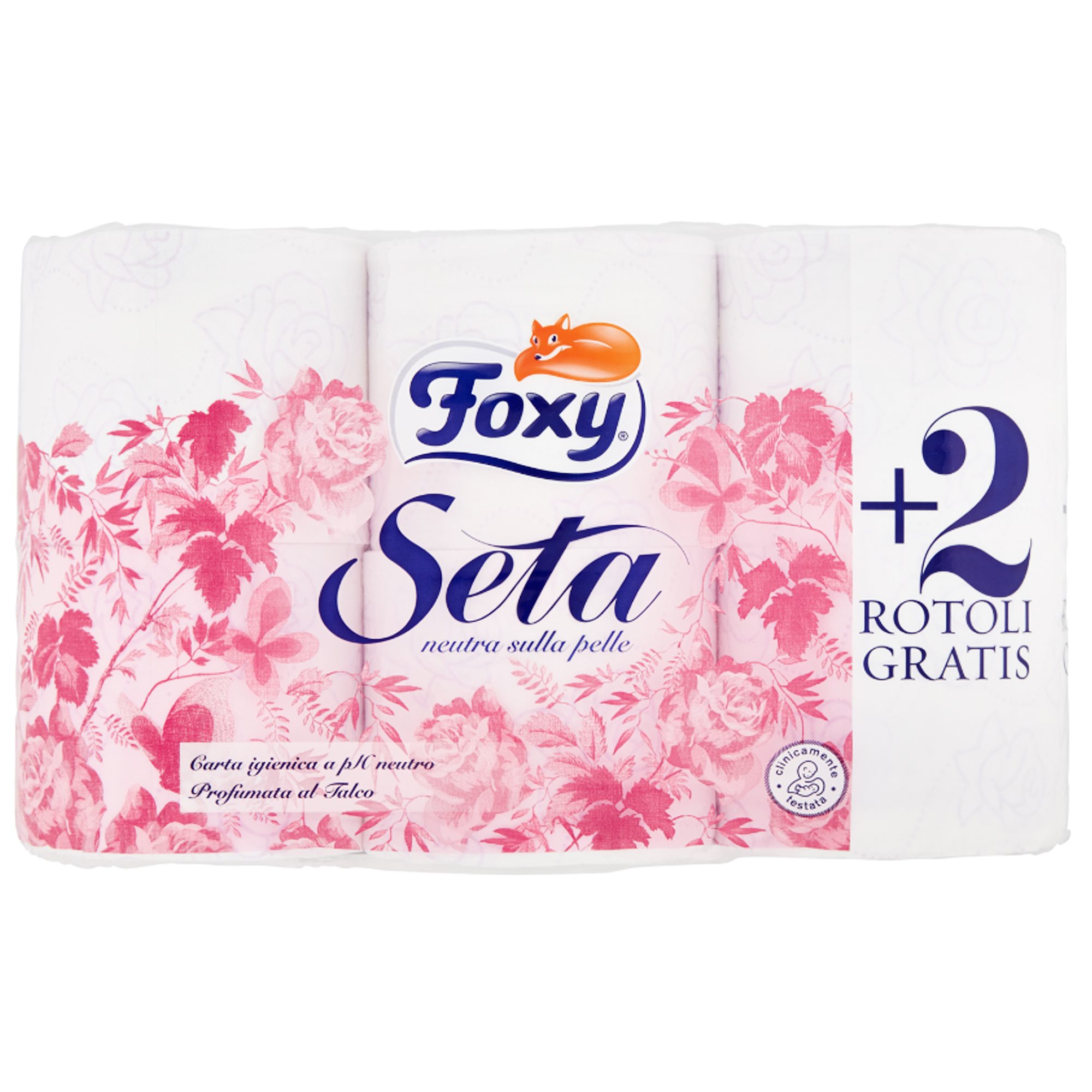 Foxy Decorated Silk Maxi Toilet Paper 2 Ply - 6 Rolls