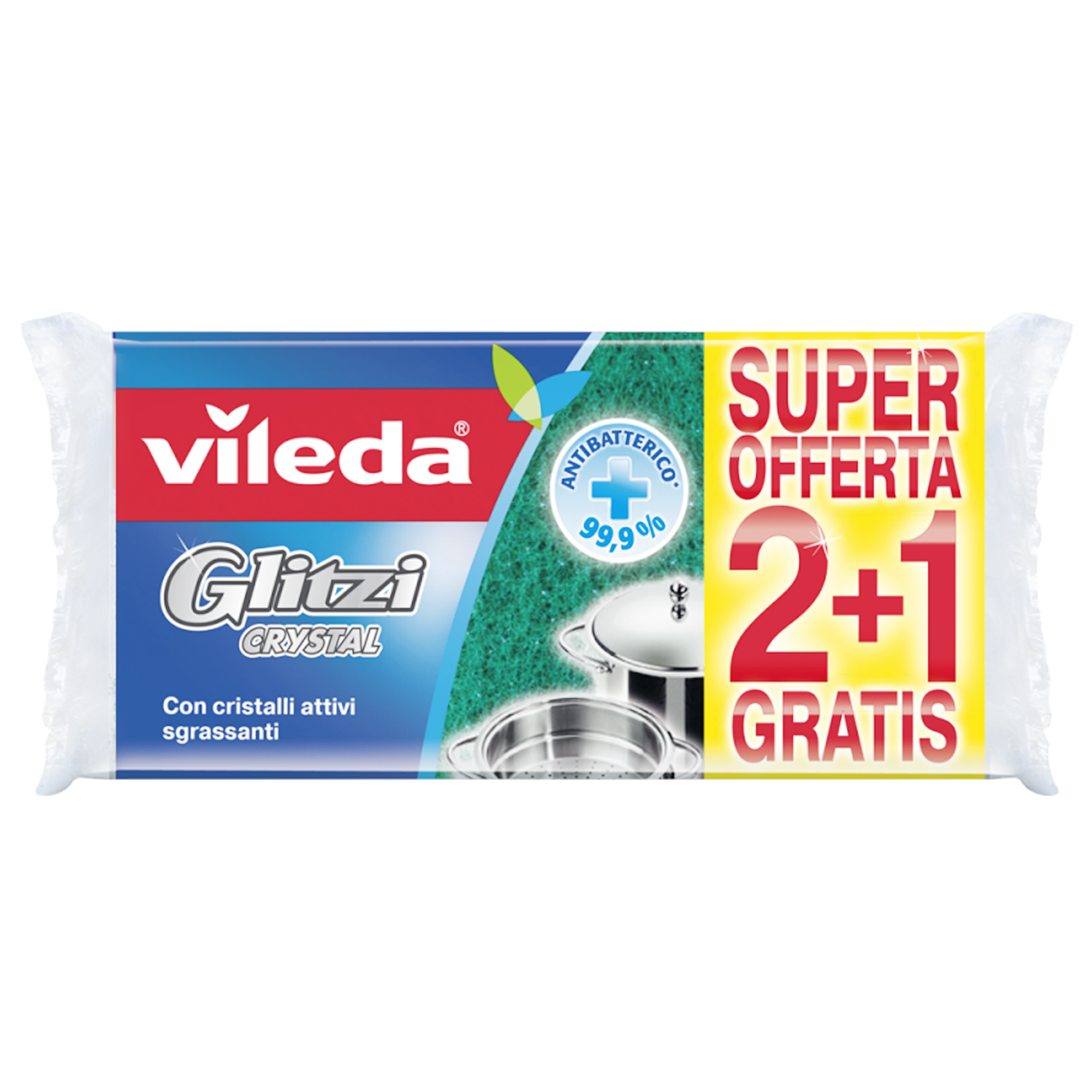 Vileda Glitzi Crystal Sponge - 3pcs