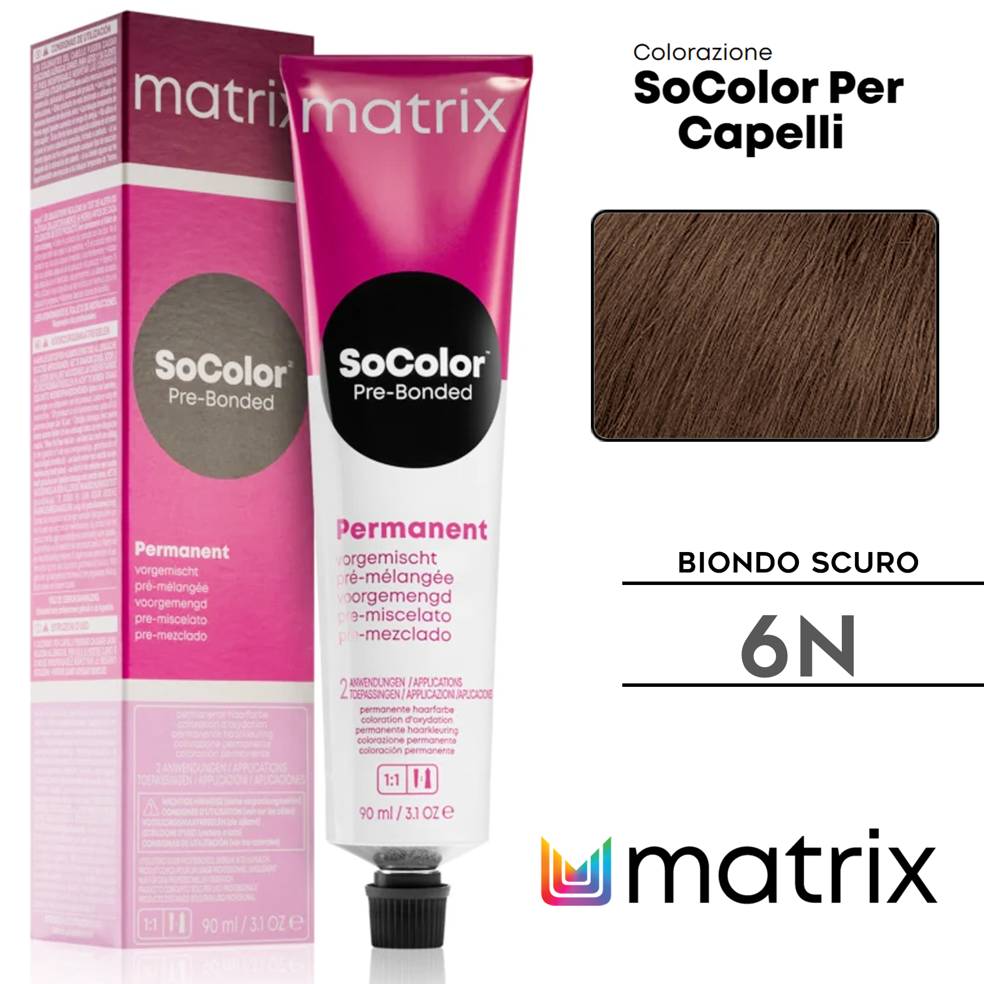 Matrix Socolor Pre-Bonded Tintura per Capelli - 6N | 6N - Biondo Scuro ...