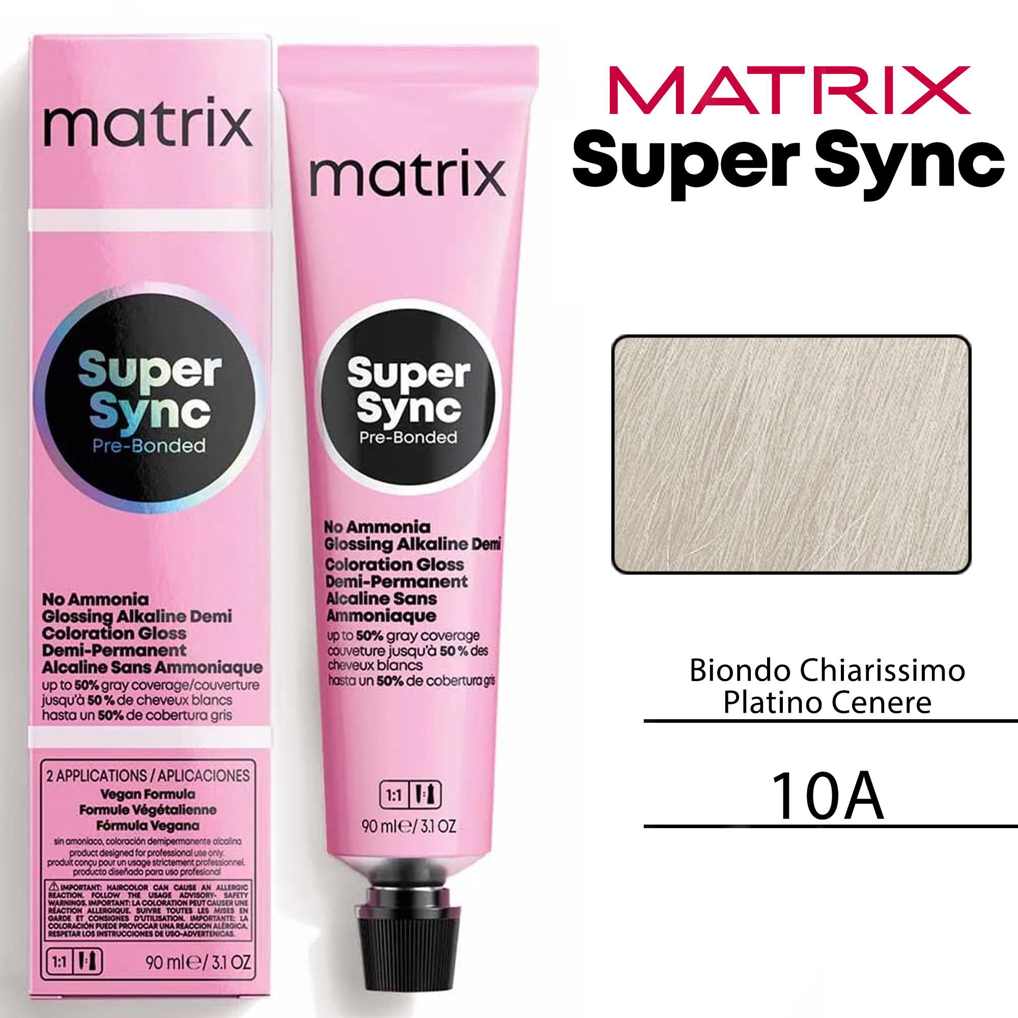 Matrix Super Sync Tono su Tono Tintura 90ml - 10A | 10A - Biondo ...