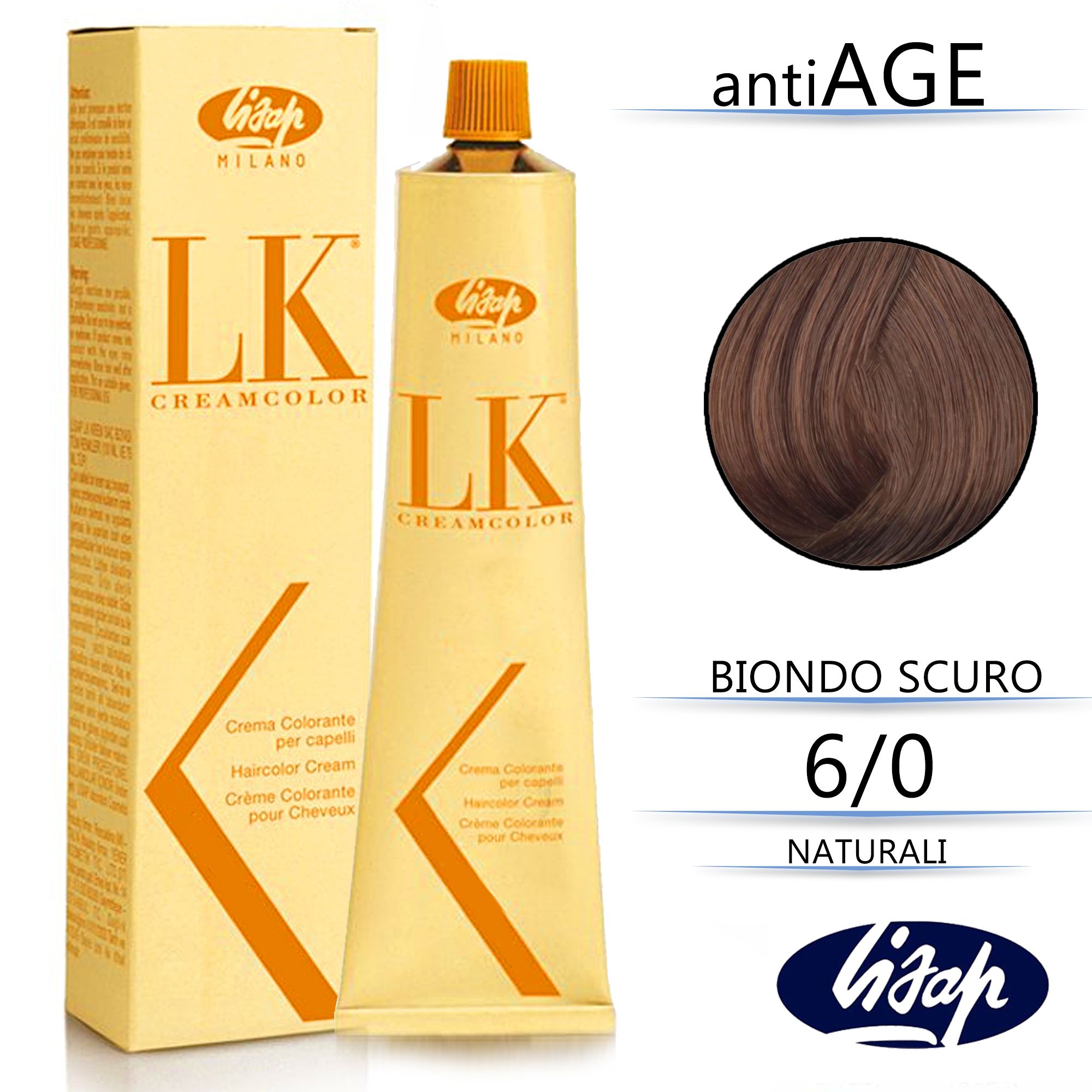 Lisap 6/0 LK CreamColor Tinta 100ml Tintura per Capelli