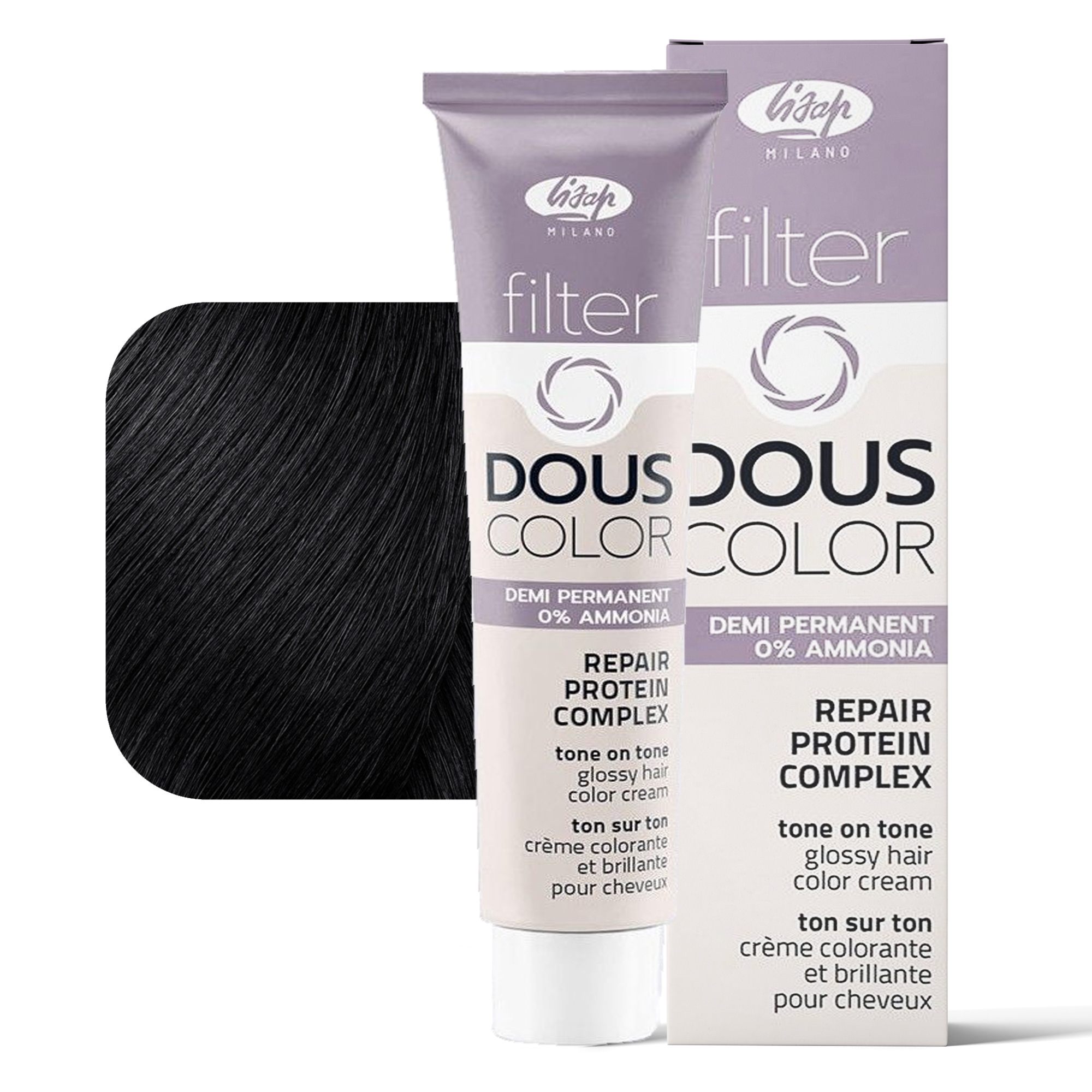 Lisap Filter Dous Color Tintura per Capelli Demi Permanente - 3.0