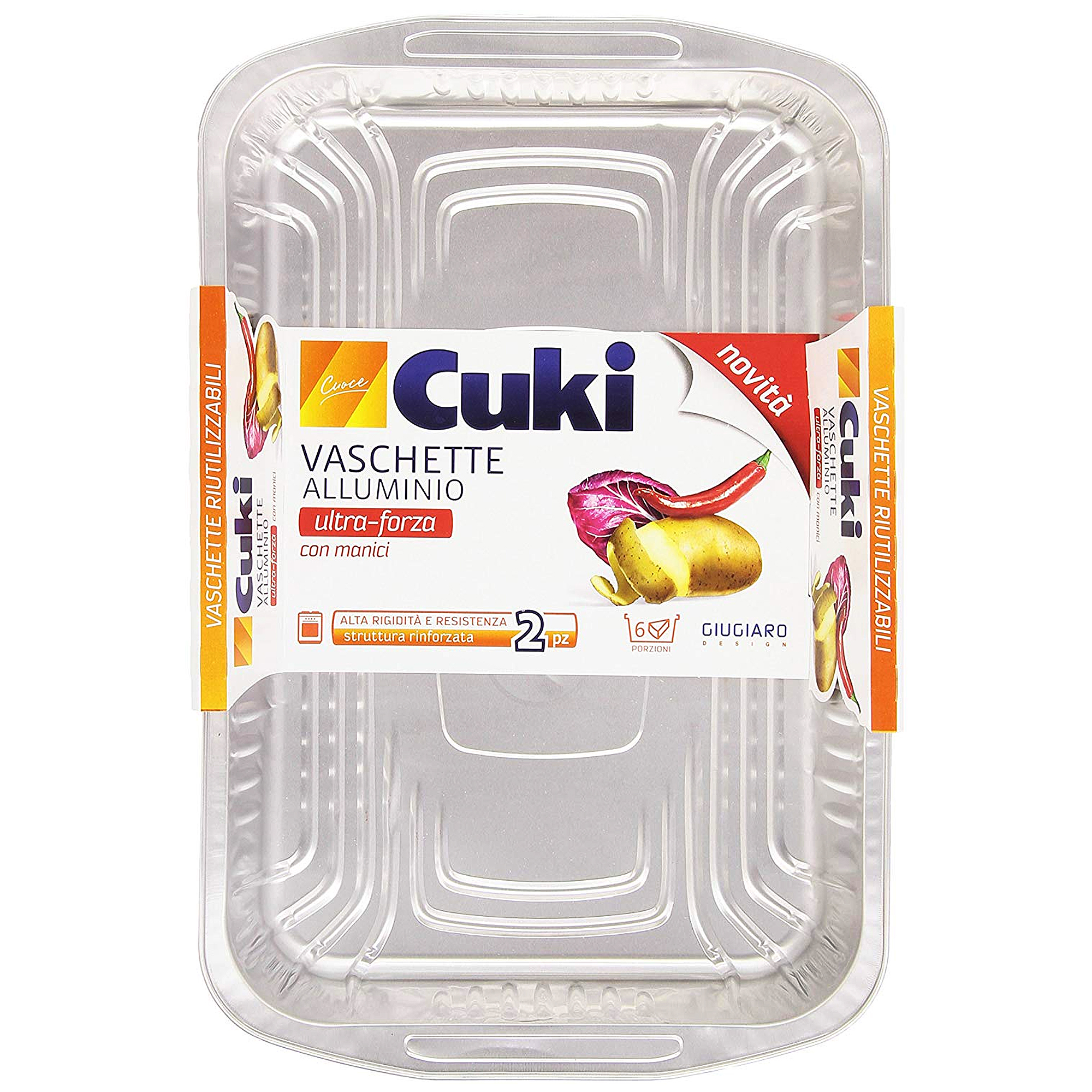 Cuki Vaschette Alluminio 6 Porzioni - 2pz