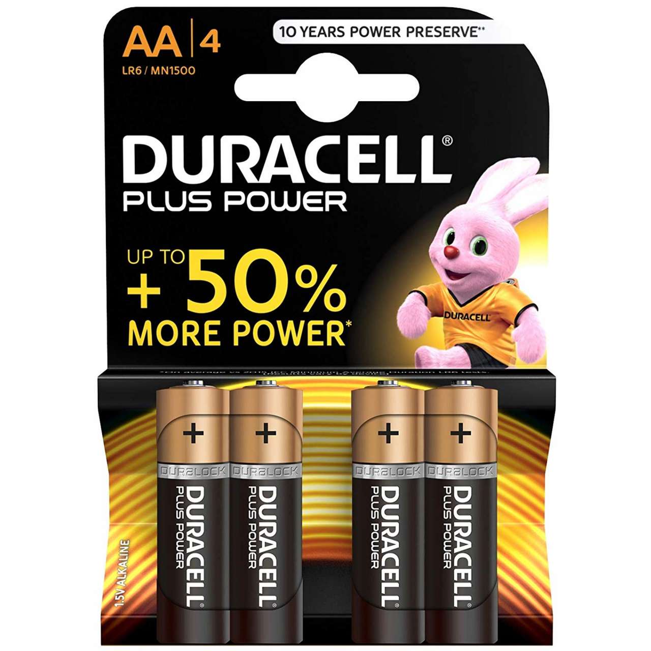 Duracell Power Plus Pile Stilo - 4pz