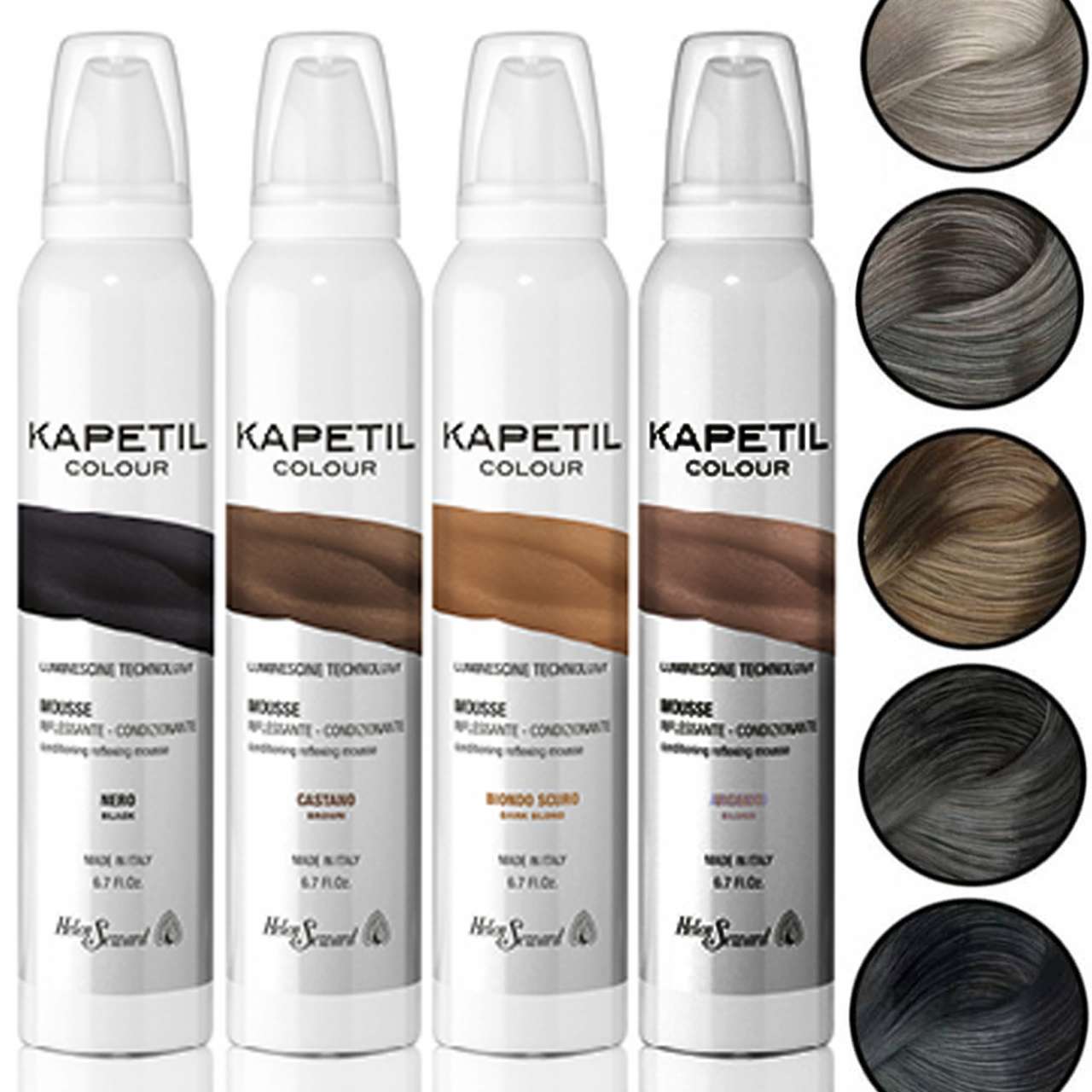 Kapetil Mousse Colorata Riflessante 200ml - Nero